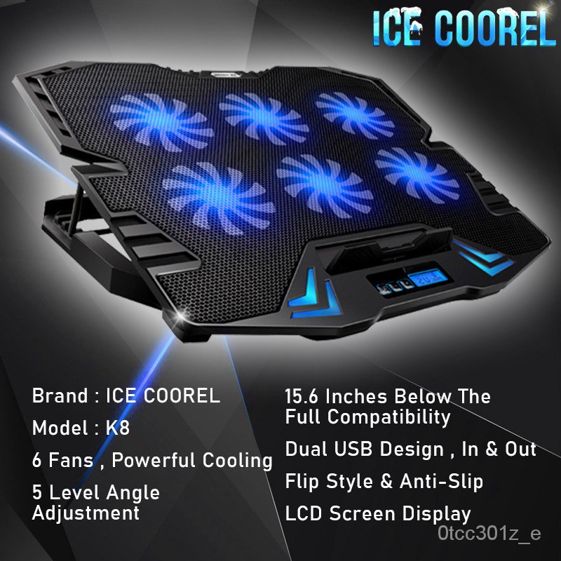 iKW6 ICE COOREL Ice Cooling Technology Blue Lighting Cooler Pad 2 - 6 ...