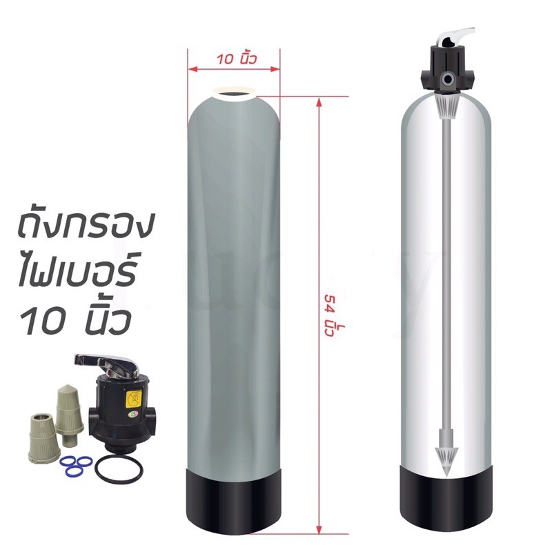 ถังกรอง10สูง 54( Filber )พร้อมอุปกรณ์ ( ไม่รวมสาร ) - boonyonghapech ...