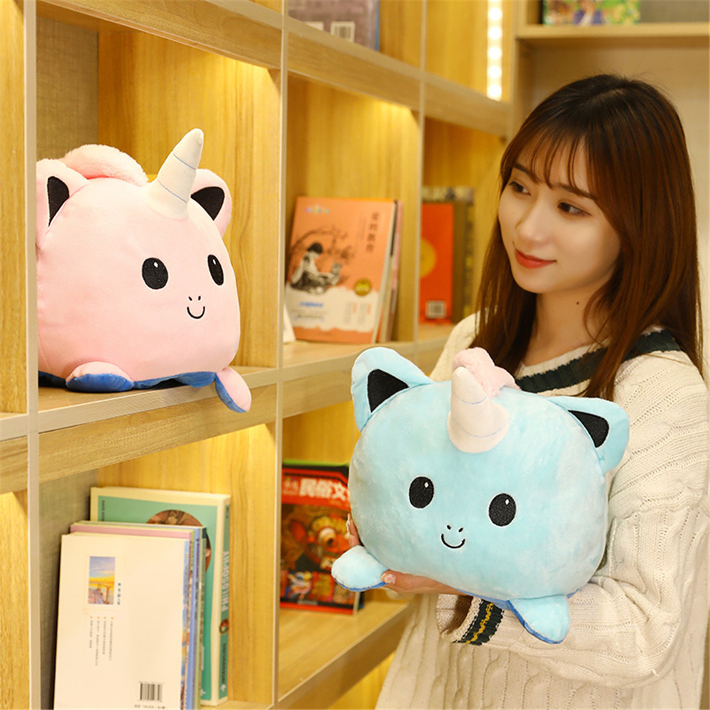 sweet8 colors children cartoon Cute Reversible Flip Cat Plush Toy Kids ...