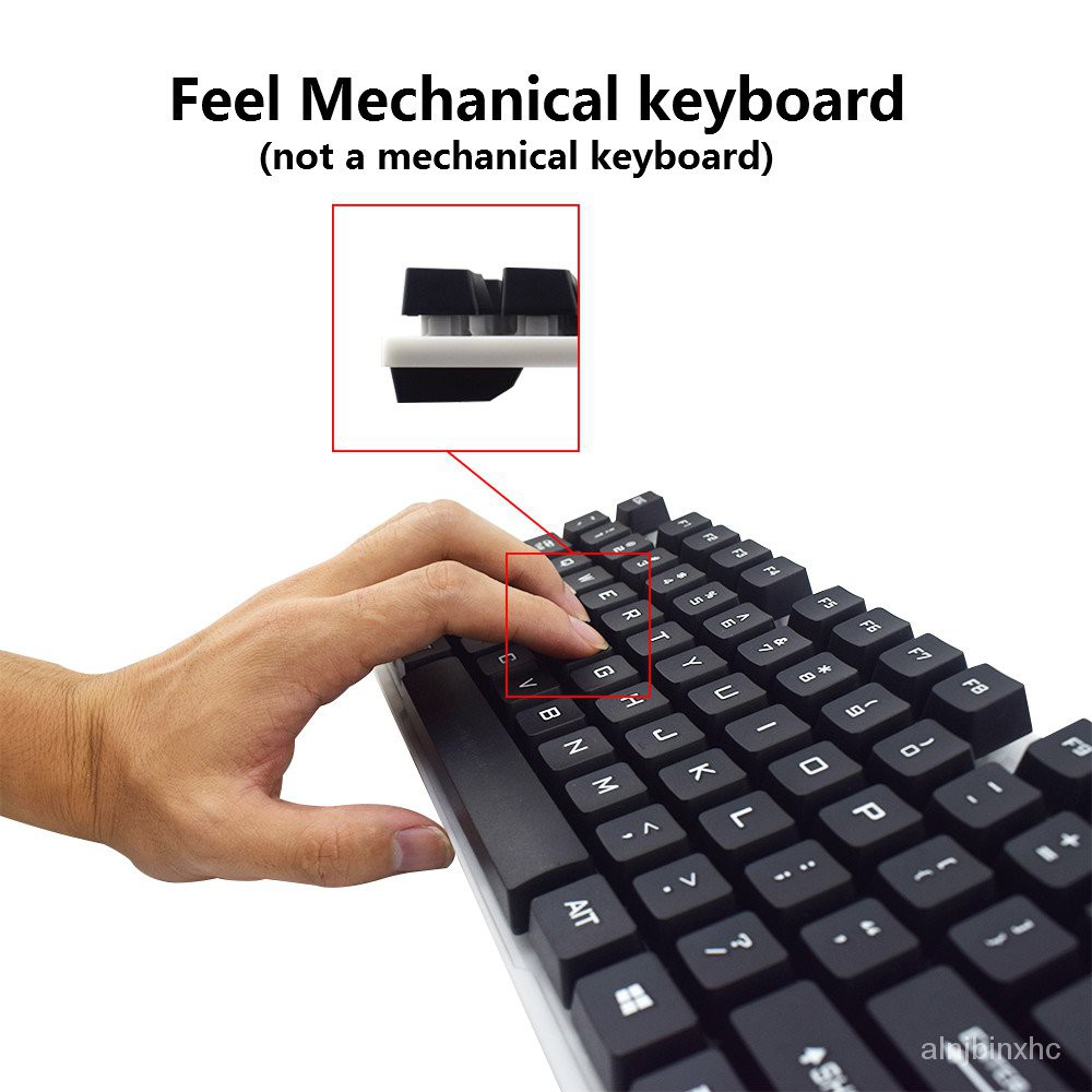 DATA FROG Mechanical Gaming 104 Keys Keyboard USB Wired Mouse For C ...