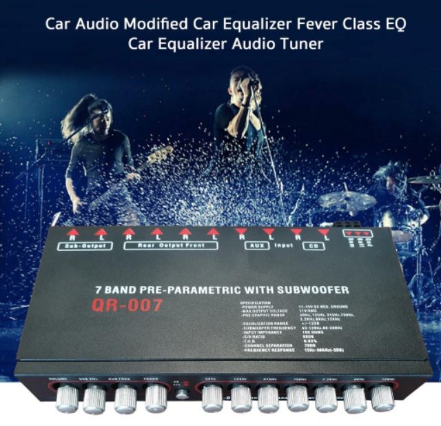 ปรีแอมป์รถยนต์ EQ Equalizer Audio system 7 band pre-parametric with ...