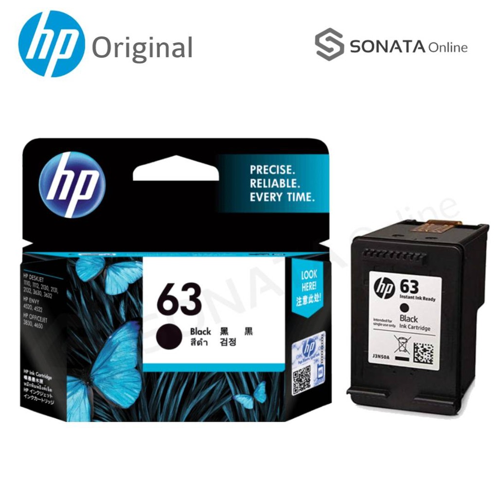 HP 63 BLACKTri-color Original Ink Cartridge ตลับหมึกอิงค์เจ็ท HP 63 ...