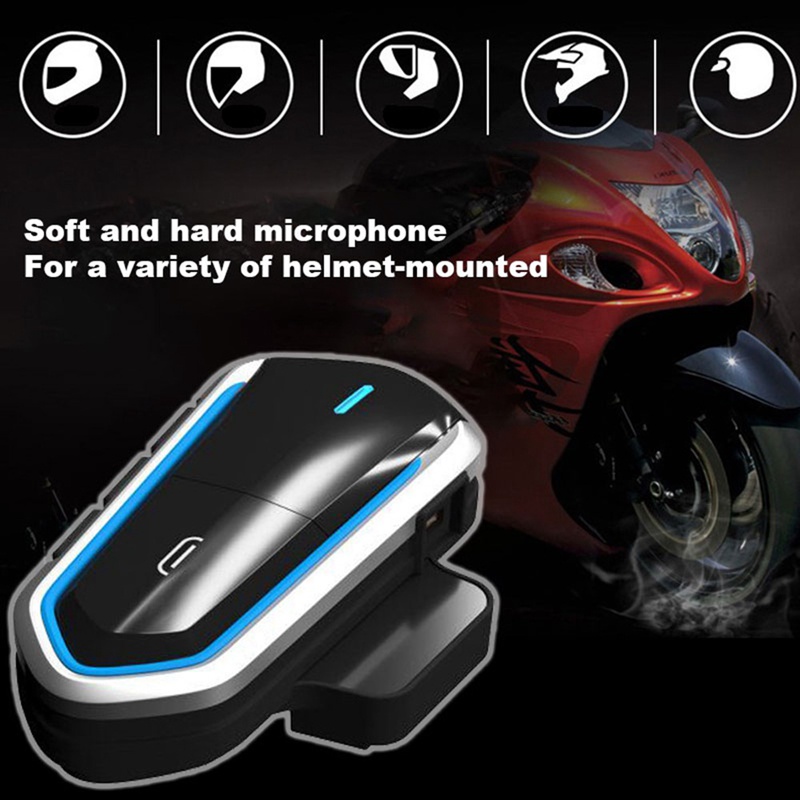 B35 Motorcycle Intercom Microphone Bluetooth 5.0 Helmet Headset ...