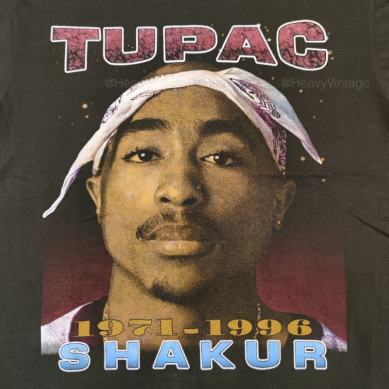 TUPAC SHAKUR RAPPER HIPHOP FADE งานฟอกสีเฟด เสื้อวง เสื้อทัวร์ เสื้อ ...
