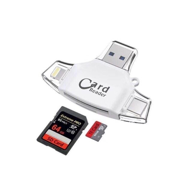 iDragon 4 In 1 การ์ดรีดเดอร์ไอโฟน Card Reader รองรับ SD Card และ Micro ...