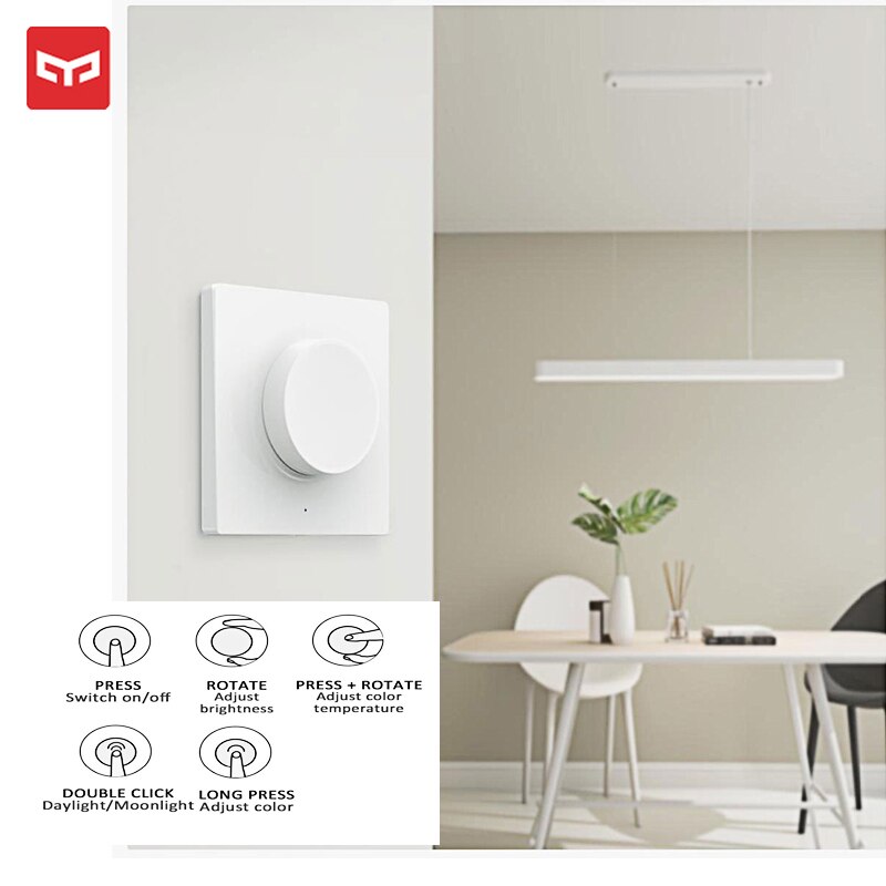 Yeelight Smart Wall Switch Bluetooth 5 In1 Pasted Dimmer Light Wireless ...
