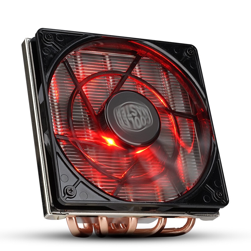 Cooler Master T520 CPU Radiator 5 Heat Pipe 12 CM LED Silent Fan For ...