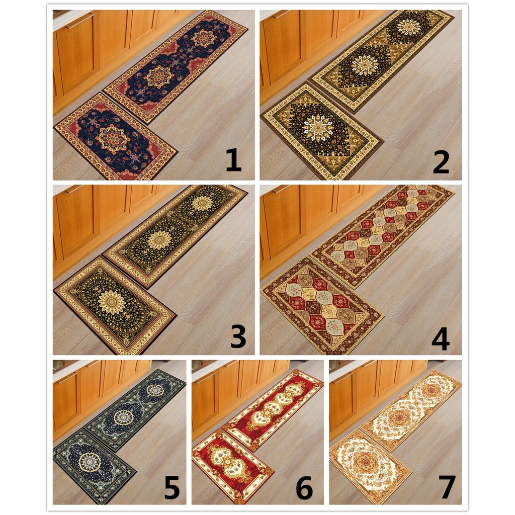 2pcs Anti-Slip Kitchen Rugs Carpet European Style Floor Mat peyH - k4j ...