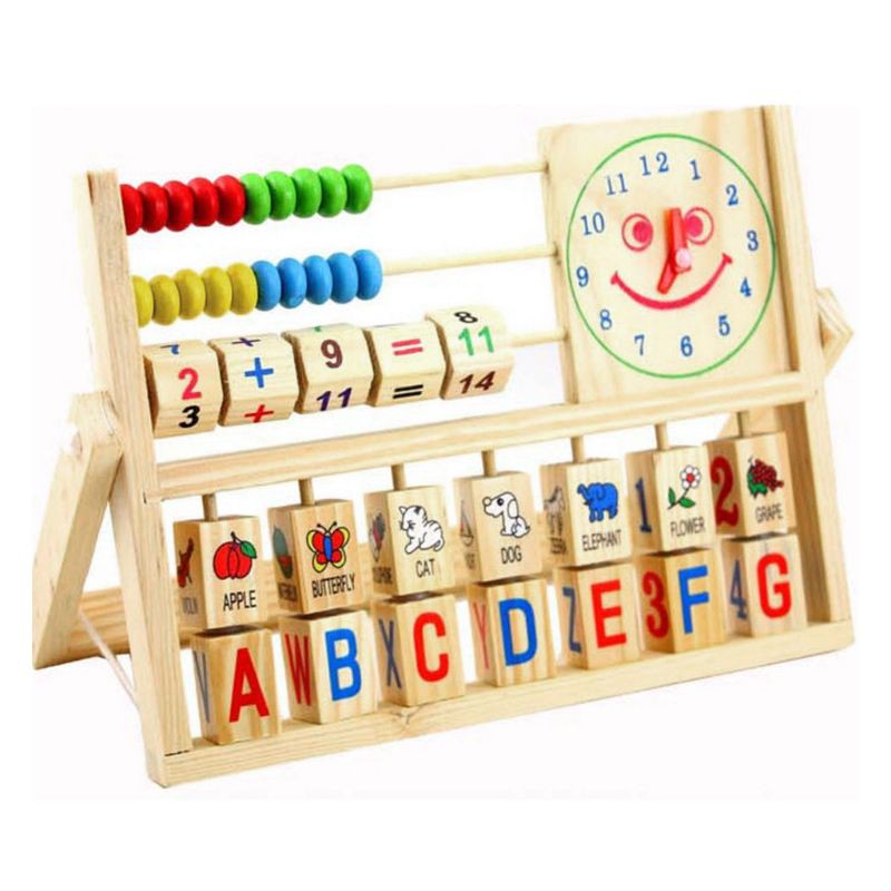 Wooden Abacus Learning Stand Kids Counting Cognition Board Educational ...