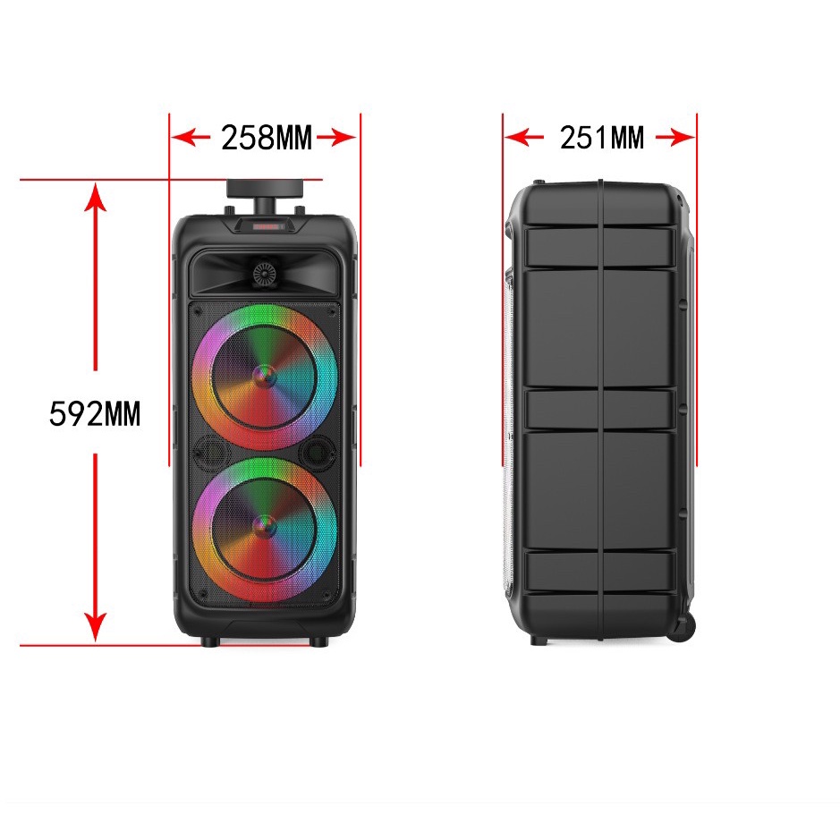 ลำโพงบลูทูธ รุ่นZQS 8211และรุ่นZQS 8212 ปรับเสียงไมค์ได้ ดอกลำโพง8นิ้ว2ดอกไฟกระพริบ แถมฟรี ...