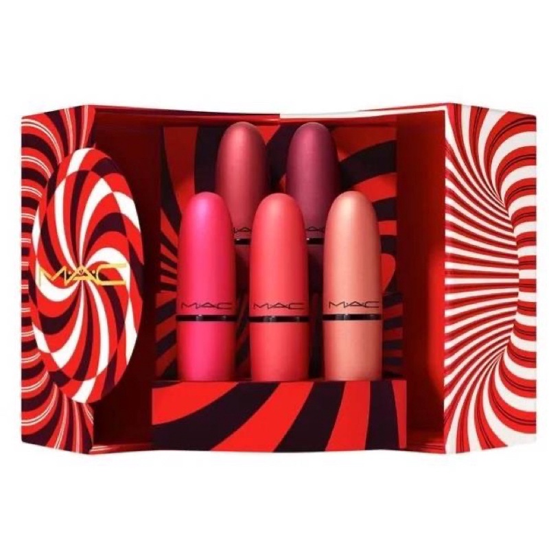 MAC Mistletoe matte powder kiss lipstick x5 (Limited Edition) | Shopee ...