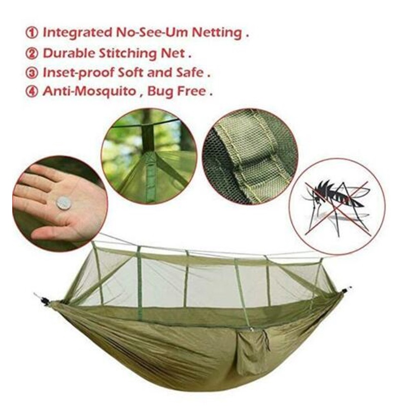 Mosquito Net Hammock Army Green Camouflage Parachute Cloth Hammock ...