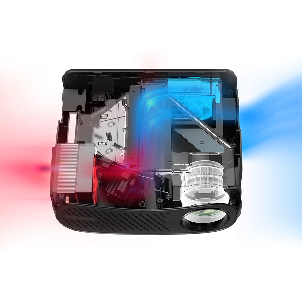 โปรเจคเตอร์โทรศัพท์มือถือCAIWEI A12AB 1080 Full HD Bluetooth WiFi ...