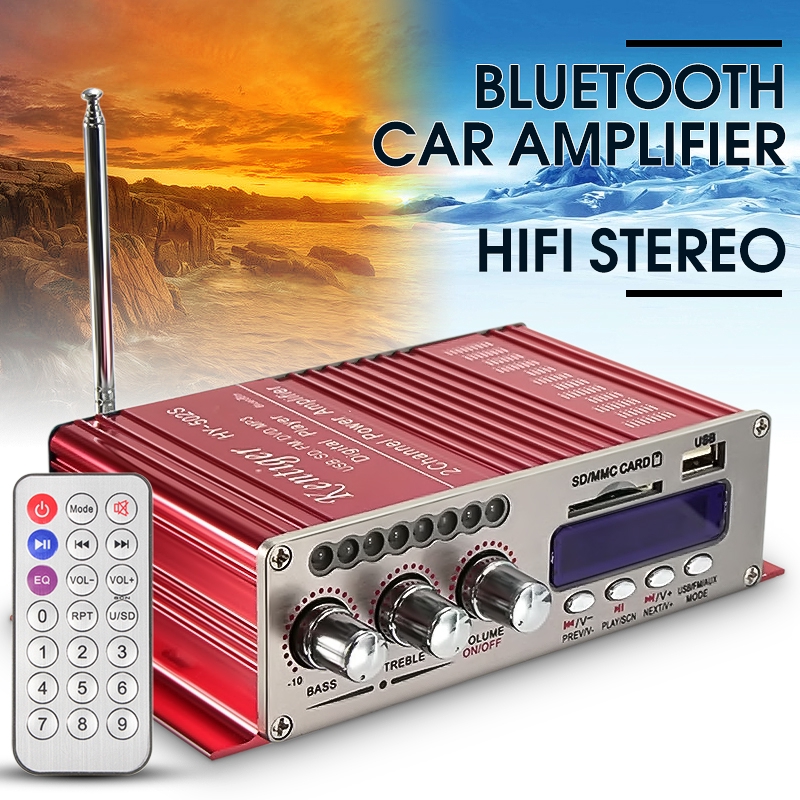 100 W Bluetooth Hifi Stereo MP 3 ลำโพง FM Audio Amplifier AMP 12v ...