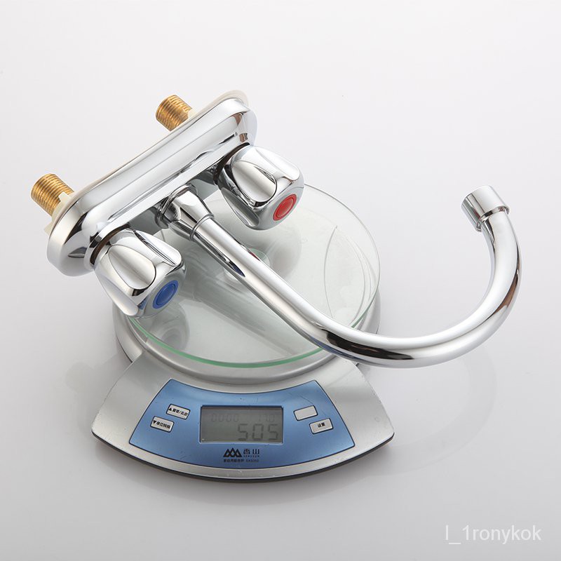 ก๊อกน้ำทองแดงน้ำร้อนและเย็นอ่างล้างหน้าสองหลุมสามหลุมอ่างล้างจานลุ่มน้ำ ...