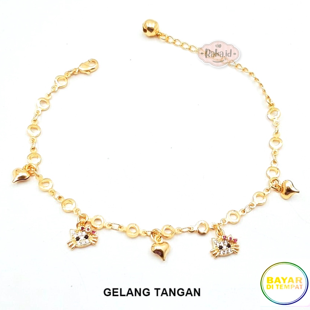 Raka Acc - Hello Kitty สร้อยข้อมือ ชุบทอง 18k เครื่องประดับ สําหรับ ...