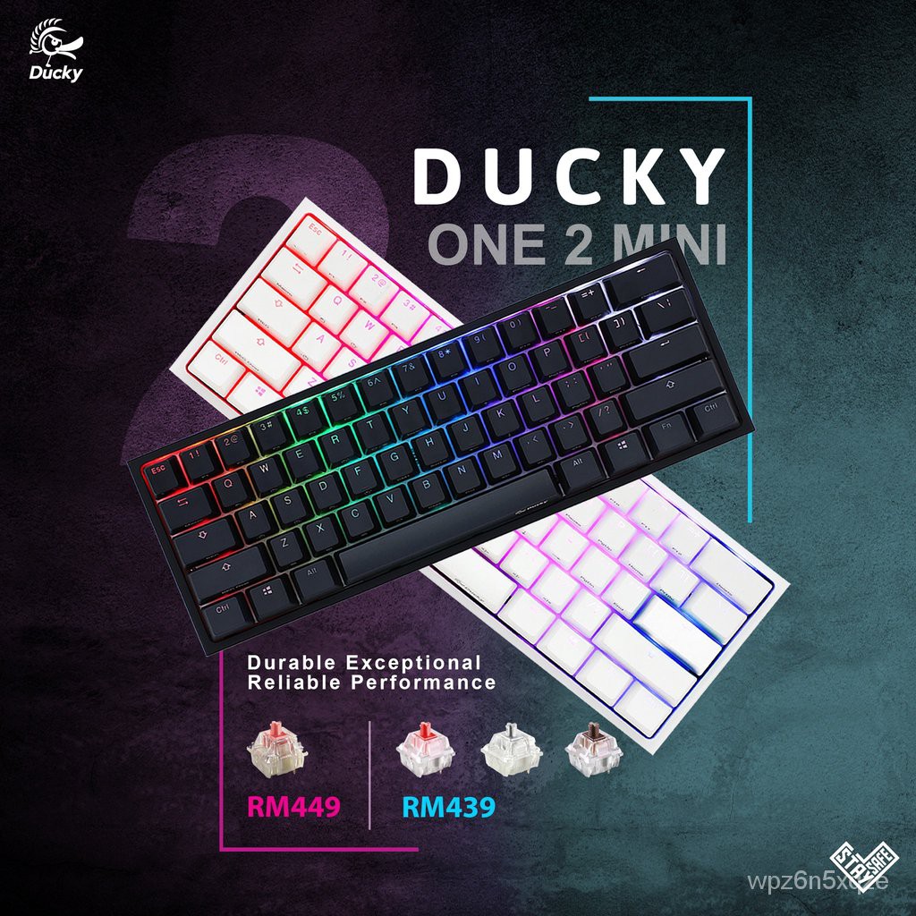 ~ Ducky One 2 Mini RGB [BLACK / WHITE] Double Shot PBT Mechanical ...