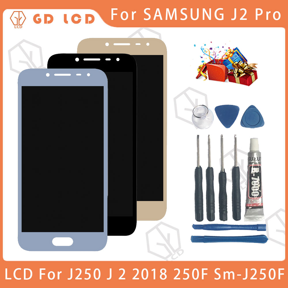 หน้าจอสัมผัส Lcd สําหรับ Samsung Galaxy J2 Pro 2018 Sm J250F J250 J2 ...