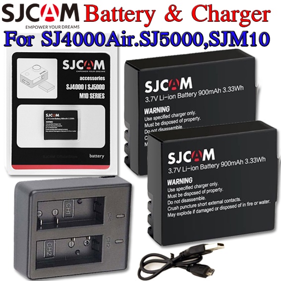 แบตเตอร์รี่กล้อง SJCAM SJ4000 wifi SJ4000Air SJ5000 SJ5000X SJ5000 ...