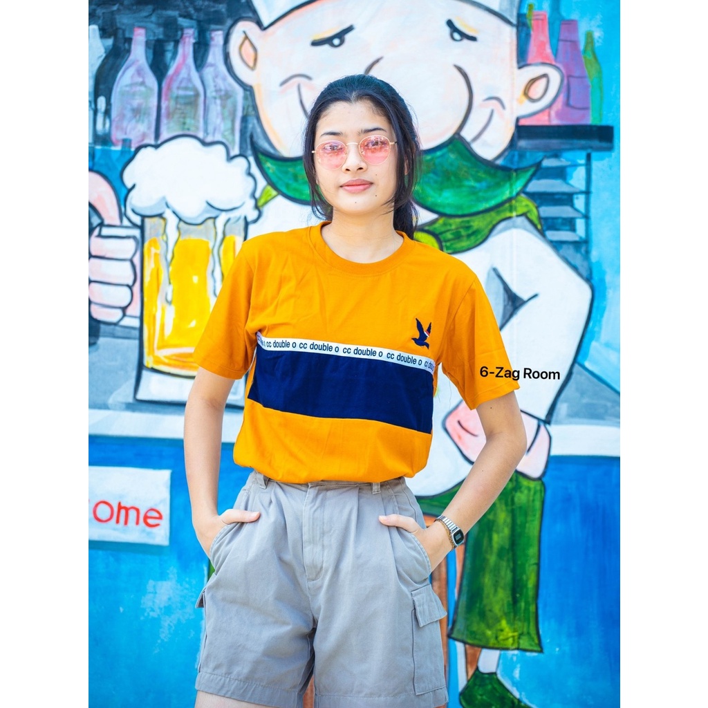 สินค้าขายดี เสื้อยืดงานปัก-งานป้าย CC-OO Cotton 100 ( SMLXL ) No.36 - zig_zagroom - ThaiPick