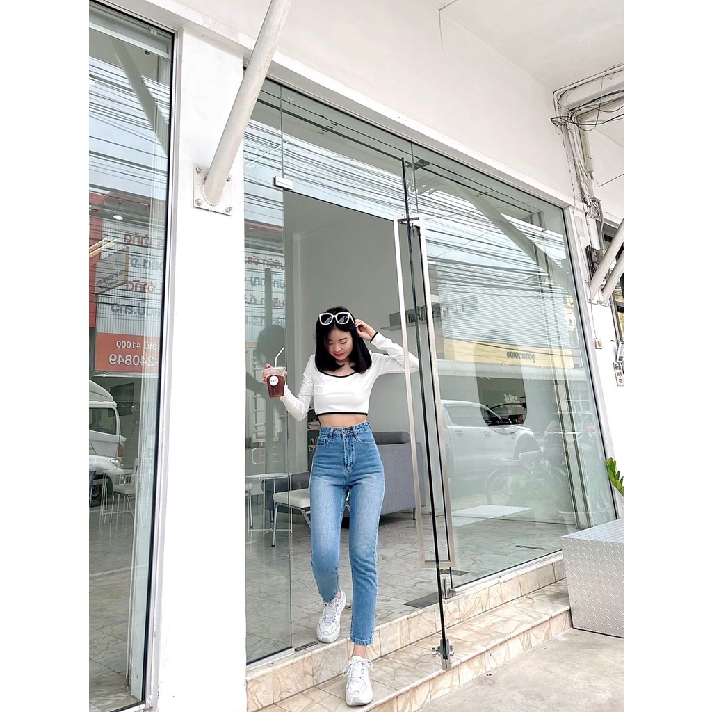 Niyom Jeans รุ่น B501.3 กางเกงยีนส์ ทรงบอยสลิม - niyomjeansbrands - ThaiPick