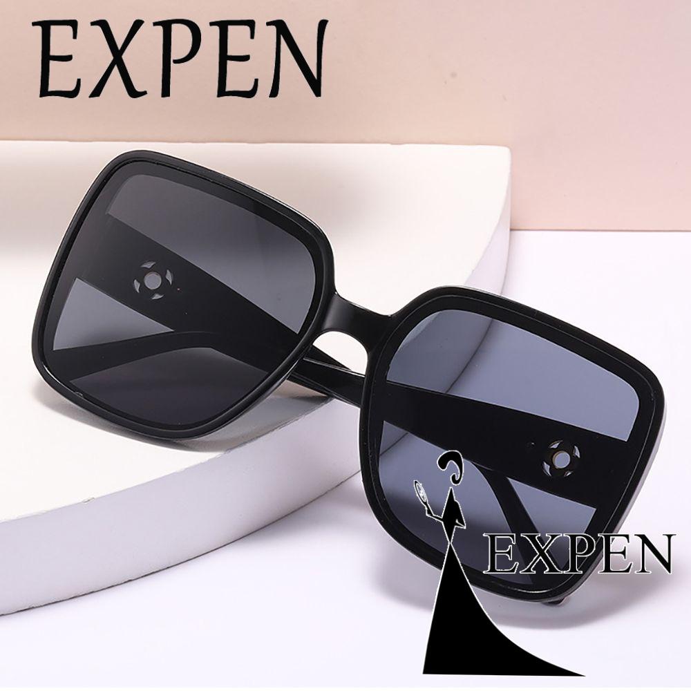 Expen แว่นตากันแดด กรอบสี่เหลี่ยม ป้องกันรังสี ขนาดใหญ่ สไตล์คลาสสิก ...