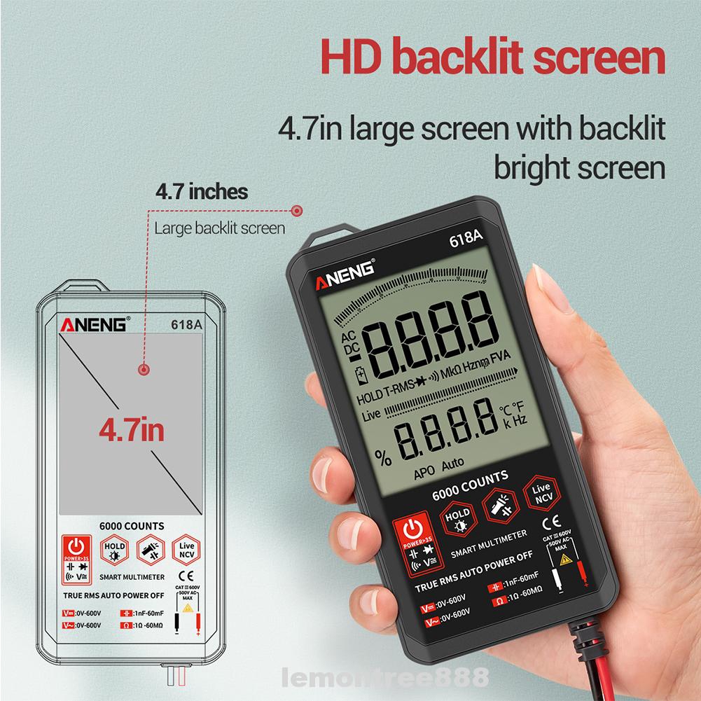 Home Backlight Handheld Mini Measuring Tool Continuity AC DC Voltage ...