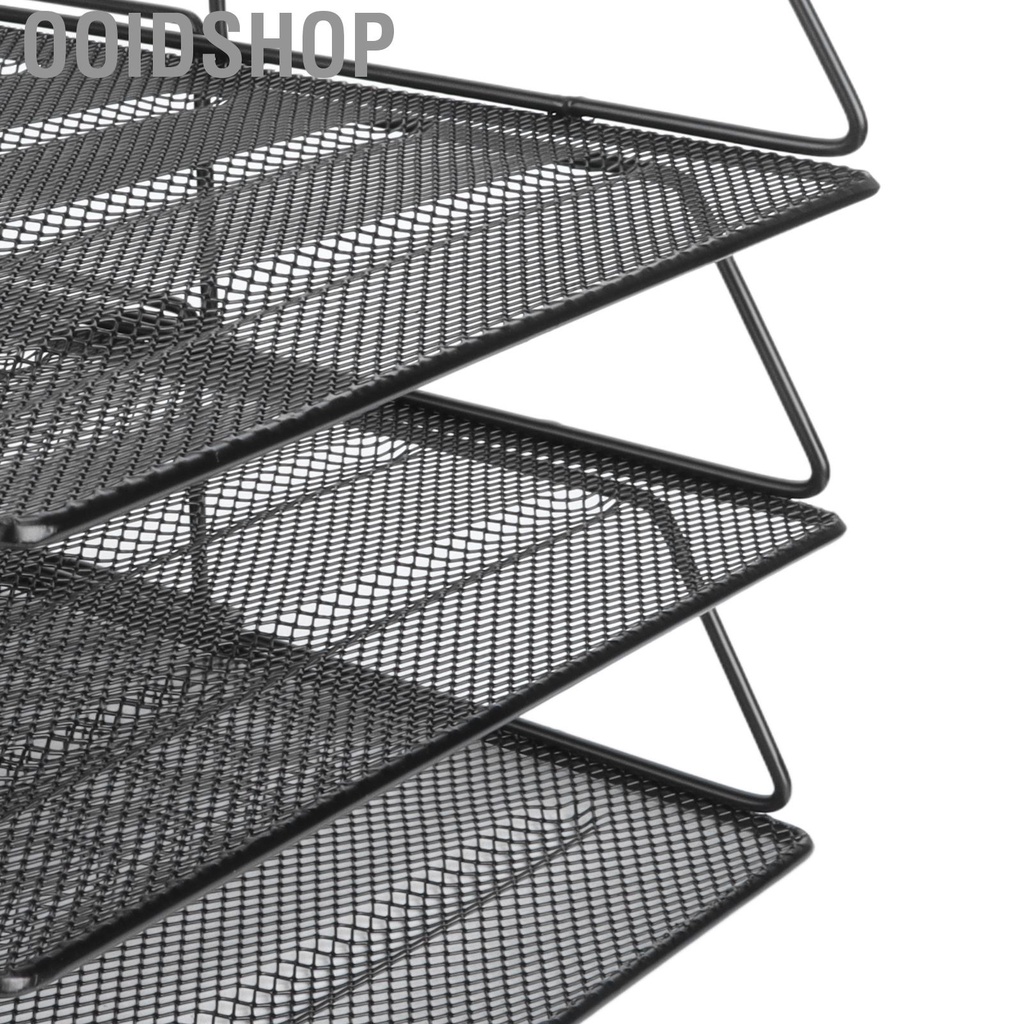 Ooidshop 4Pcs File Rack Stackable Separable Mesh Hollow Design Large ...