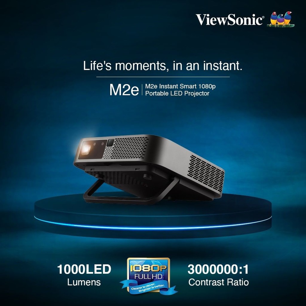 ผ่อน 010เดือน Viewsonic M2e Full HD 1080p Smart Portable LED Projector ...