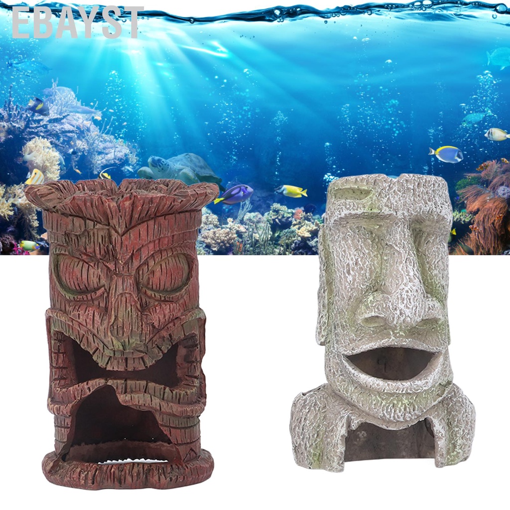 Ebayst 2pcs Fish Tank Face Ornaments European Style Decor Safe Nontoxic ...