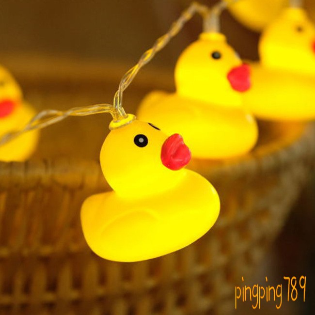 ดี LED String Lights Plastic Yellow Duck Battery Fairy Light Christmas ...