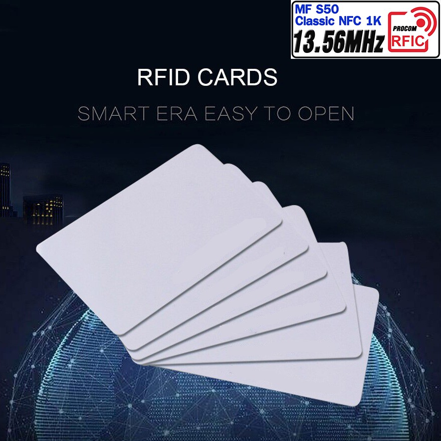 บัตร RFID Card 13.56Mhz IC Cards MF S50 Classic NFC 1K M1 Proximity ...