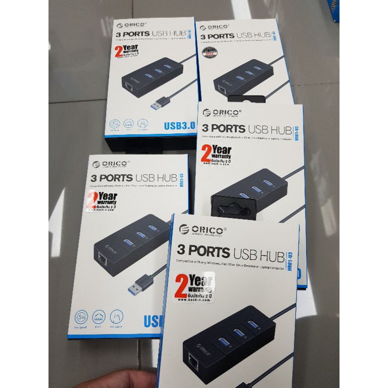 ORICO HR01-U3 USB 3.0 HUB 3 Ports +Lan Gigabit 10/100/1000/ออกใบกำกับ ...