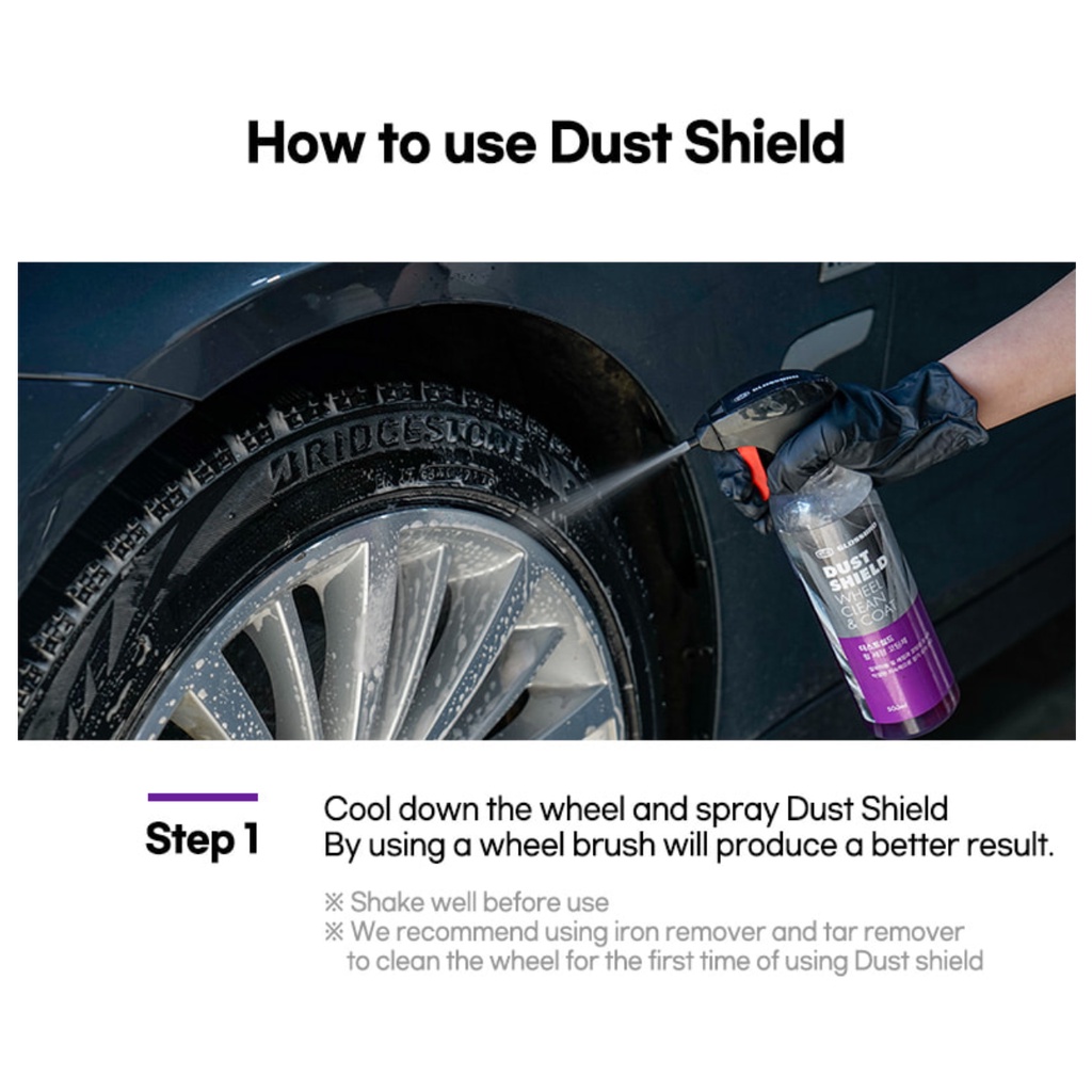 GLOSSBRO Dust Shield Wheel clean coating โฟมสเปรย์ทำความสะอาดและเคลือบ ...
