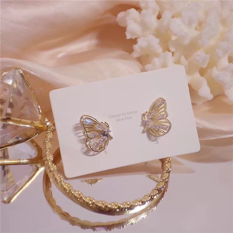 2020 New Fashion Cute Gold Color Butterfly earring For Women Earring Gifts Jewelry Premium ...