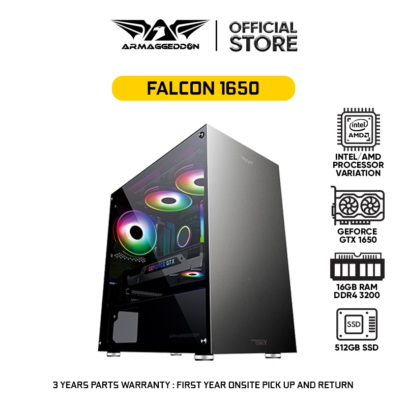 Armaggeddon Falcon 1650 Customized MATX Gaming PC | Intel | AMD Ryzen ...