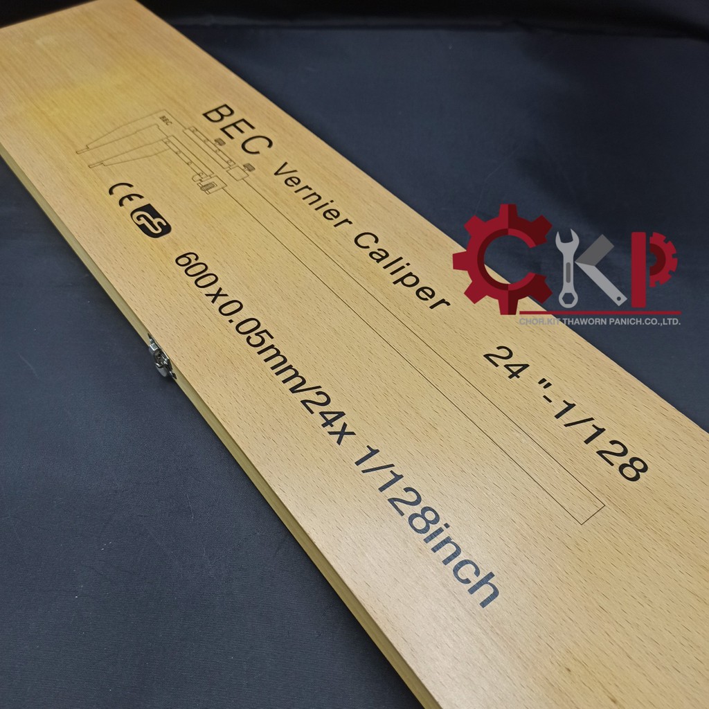 เวอร์เนีย BEC 24 พร้อมกล่องพลาติก ความละเอียด แบ่งร้อย 600 x 0.05mm 24x ...