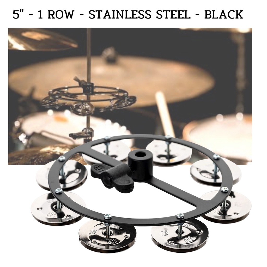 Hi-Hat Tambourine AA Meinl HTHH1BK Steel แบบ 1 แถว ขนาด 5 นิ้ว สาหรับ ...