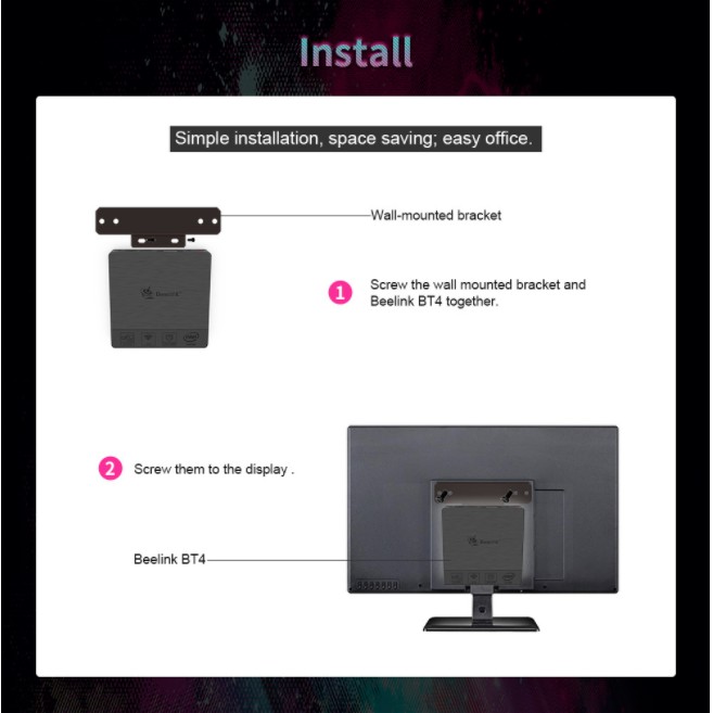 Beelink T4 Pro Mini PC Windows 10 Celeron N3350(up to 2.4GHz) 4G DDR64G ...