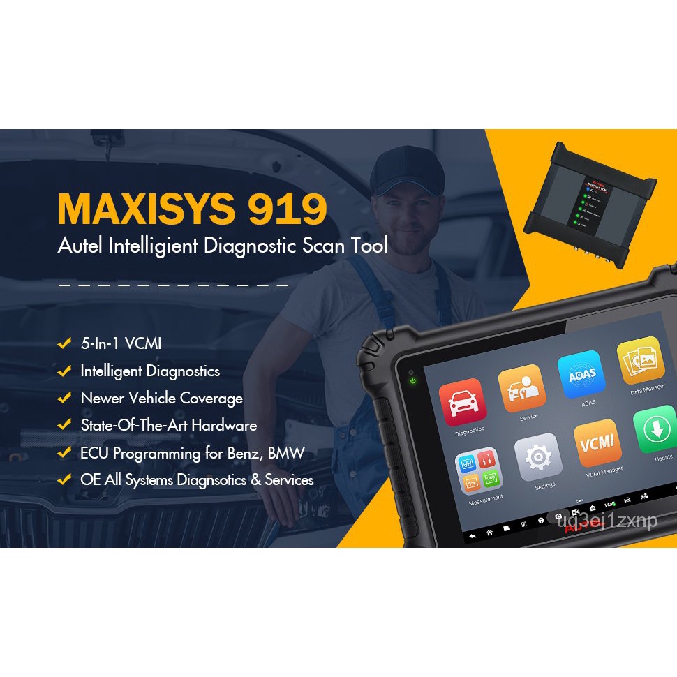 2022 Newest Autel MaxiSys MS919 Car Intelligent Diagnostics Scan Tool Advanced 5-1 VCMI with ...