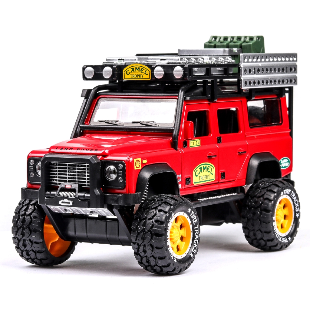 ชนิดบรรจุกล่อง จำลอง Land Rover Defender ดัดแปลงเดินทางทะเลทราย SUV อัล ...