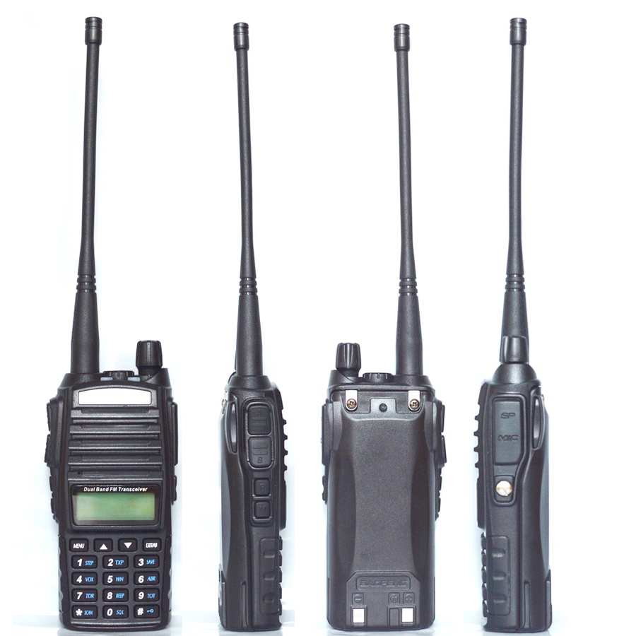 Real 8W Portable Radio Walkie Talkie Baofeng UV 82 Dual PTT Two way Radio Vhf Uhf Amateur Radio ...