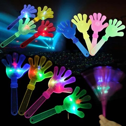 12pcslot Light up Toys Applause Props LED Light Clap Hands Palms Shoot ...