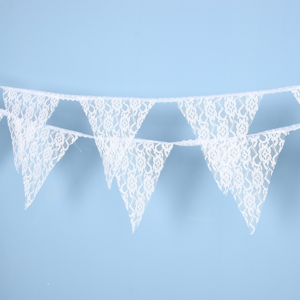 ACT 3.2m 11 Flags Lace Vintage Party Wedding Pennant Bunting Banner ...