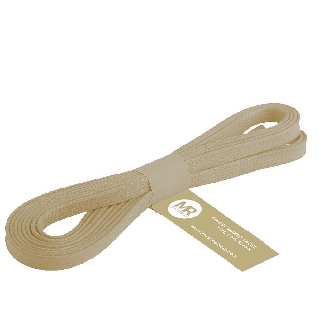 Mr เชือกผูกรองเท้า FT56 สีครีมเข้ม 6-7 มม. 90 ซม. 100 ซม. 120 ซม. 130 ...