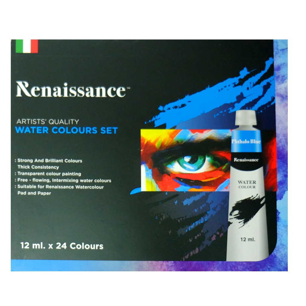 สีน้ำ 12/24 สี 12ml ตรา Renaissance Water Colours Set - zirieng - ThaiPick