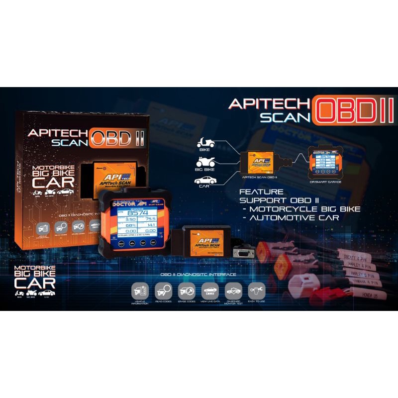 API OBD2 สำหรับเชื่อมต่อกับกล่อง API Smart Garage เพื่อเชื่อมต่อกับรถบิ๊กไบค์และรถยนต์ที่ใช้ระบบ ...