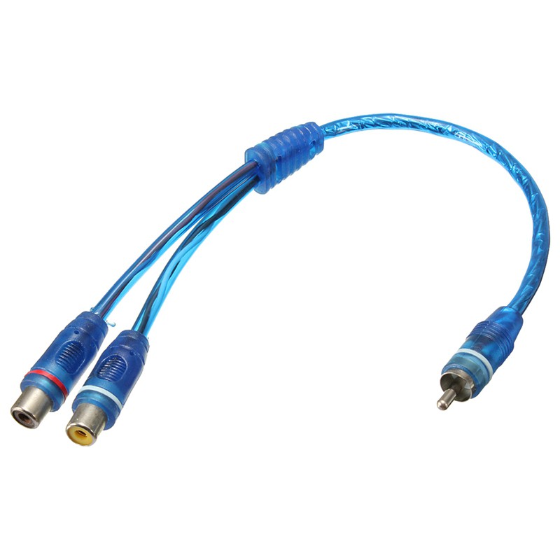 2 X Rca Phono Y Splitter Lead อะแดปเตอร์สายเคเบิ้ล 1 Male To 2 Female ...