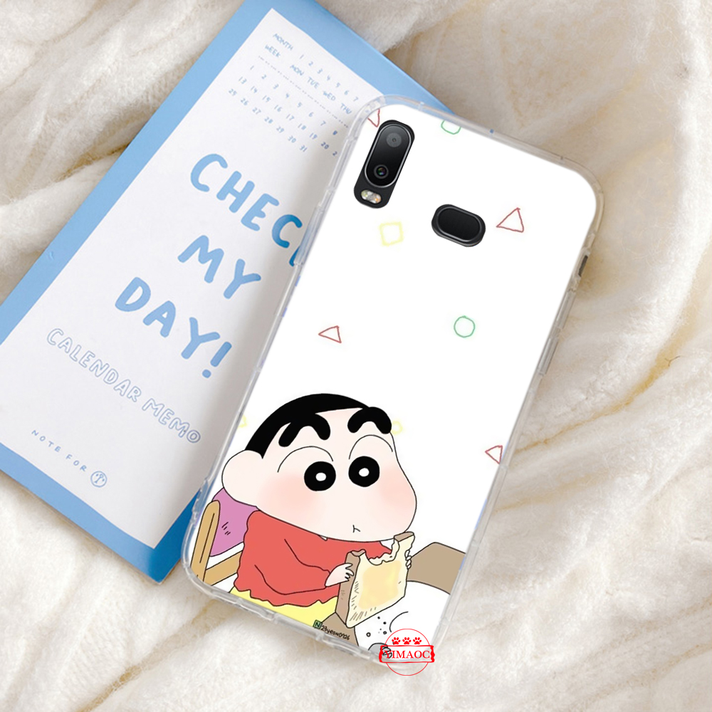 เคสใส แบบนิ่ม ลายการ์ตูนชินจัง 92C สำหรับ Samsung A01 EU A10 A10S A11 ...