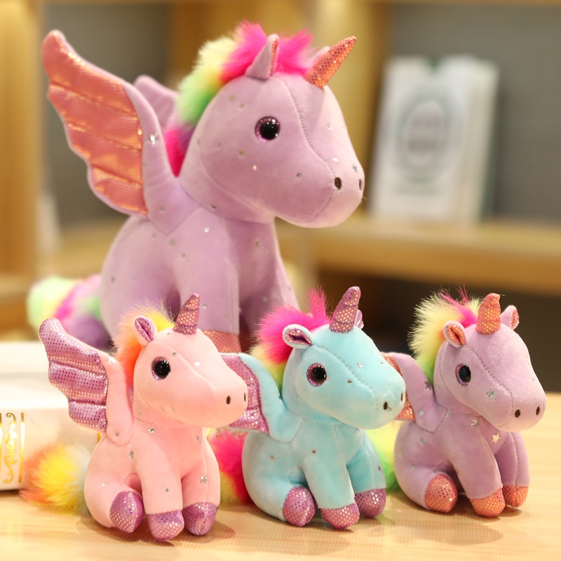 14-30cm Kawaii Angel Unicorn Plush Toy Cartoon Stuffed Animals Unicorn Dolls Soft Pillow For ...